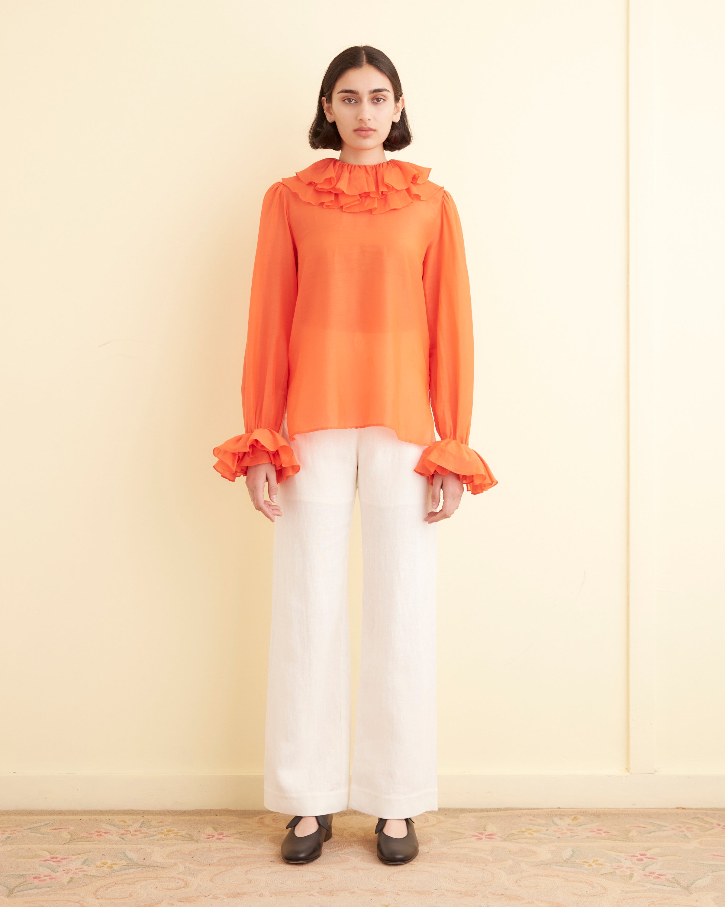 Boo Ruffle Blouse - Orange – BODE