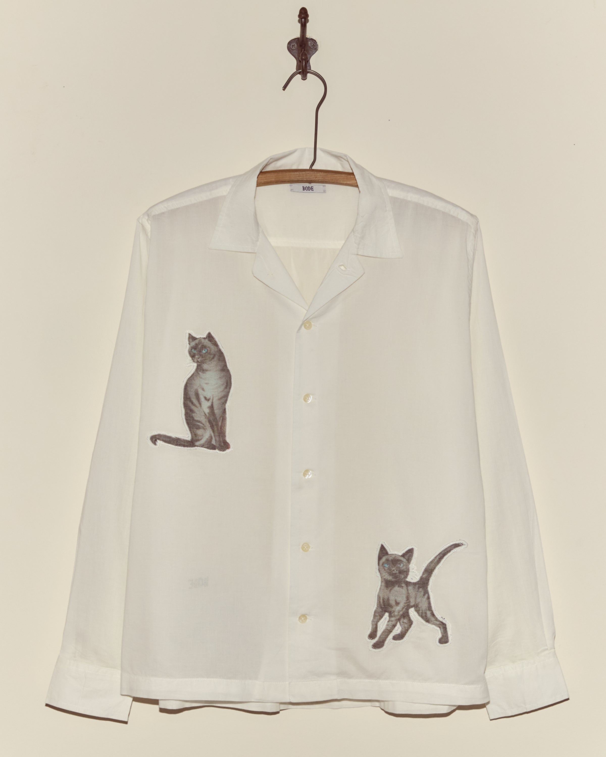 Cat Motif Long Sleeve Shirt – BODE