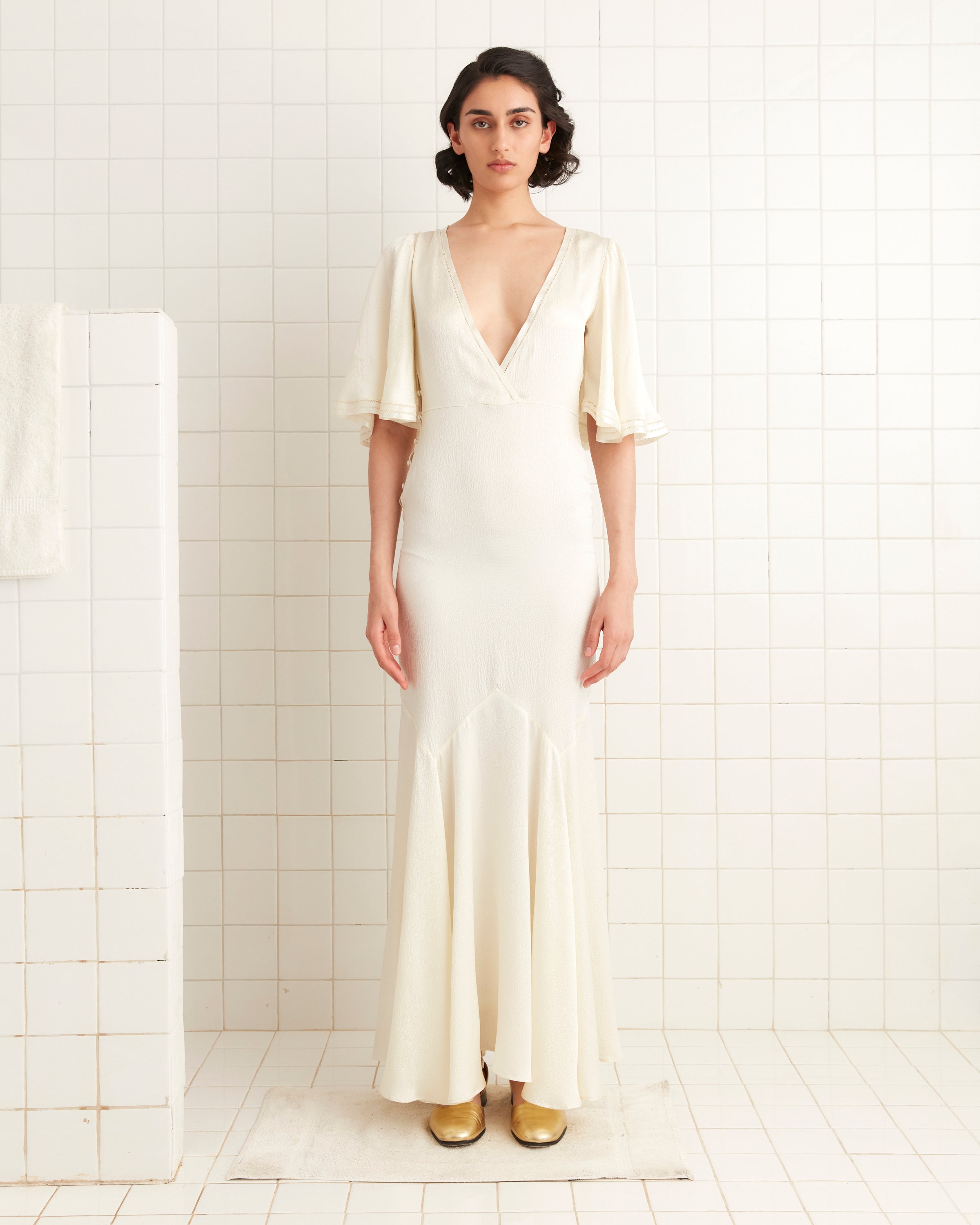 Satin Claret Gown - White – BODE