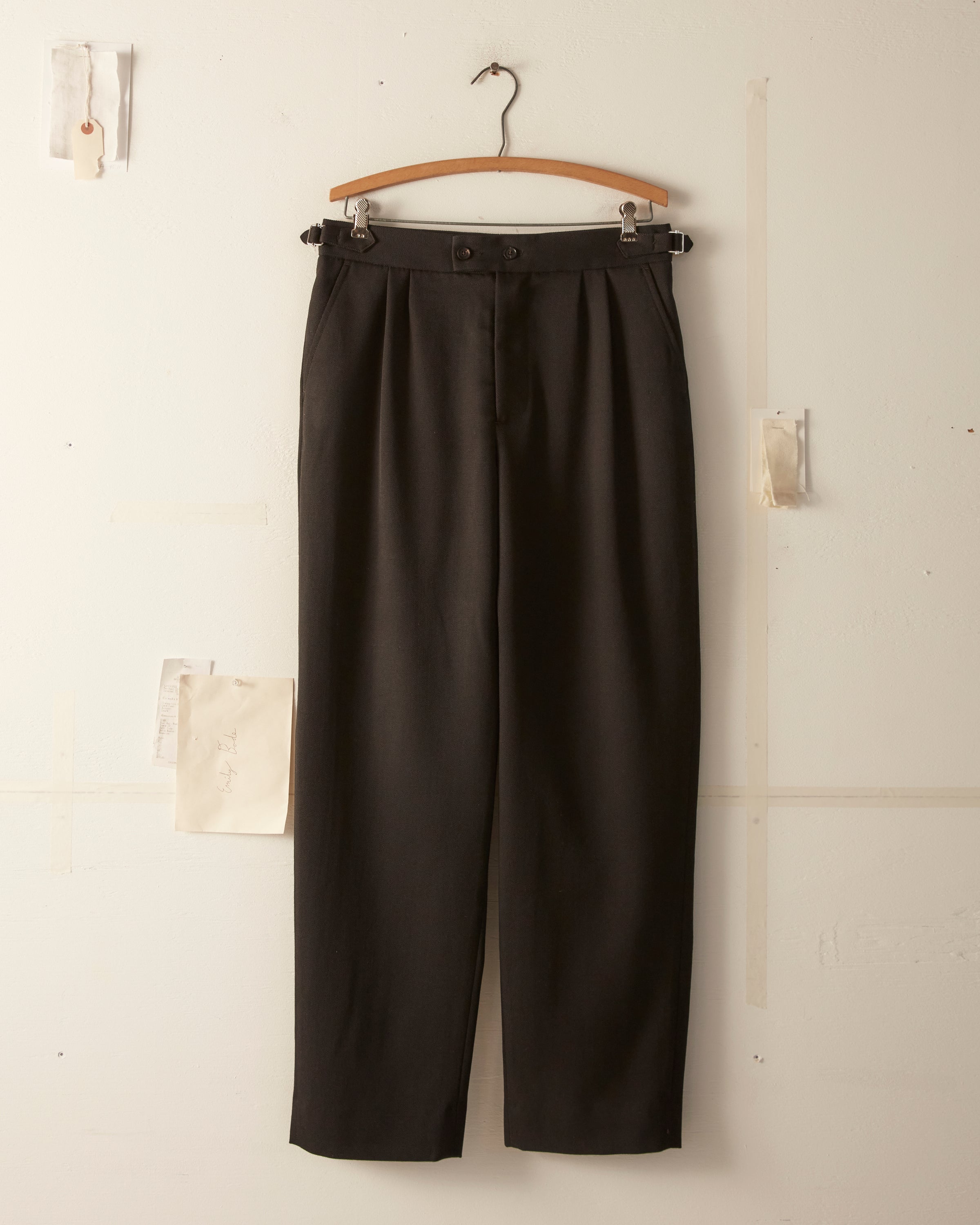Twill Double Button Trousers - Black – BODE