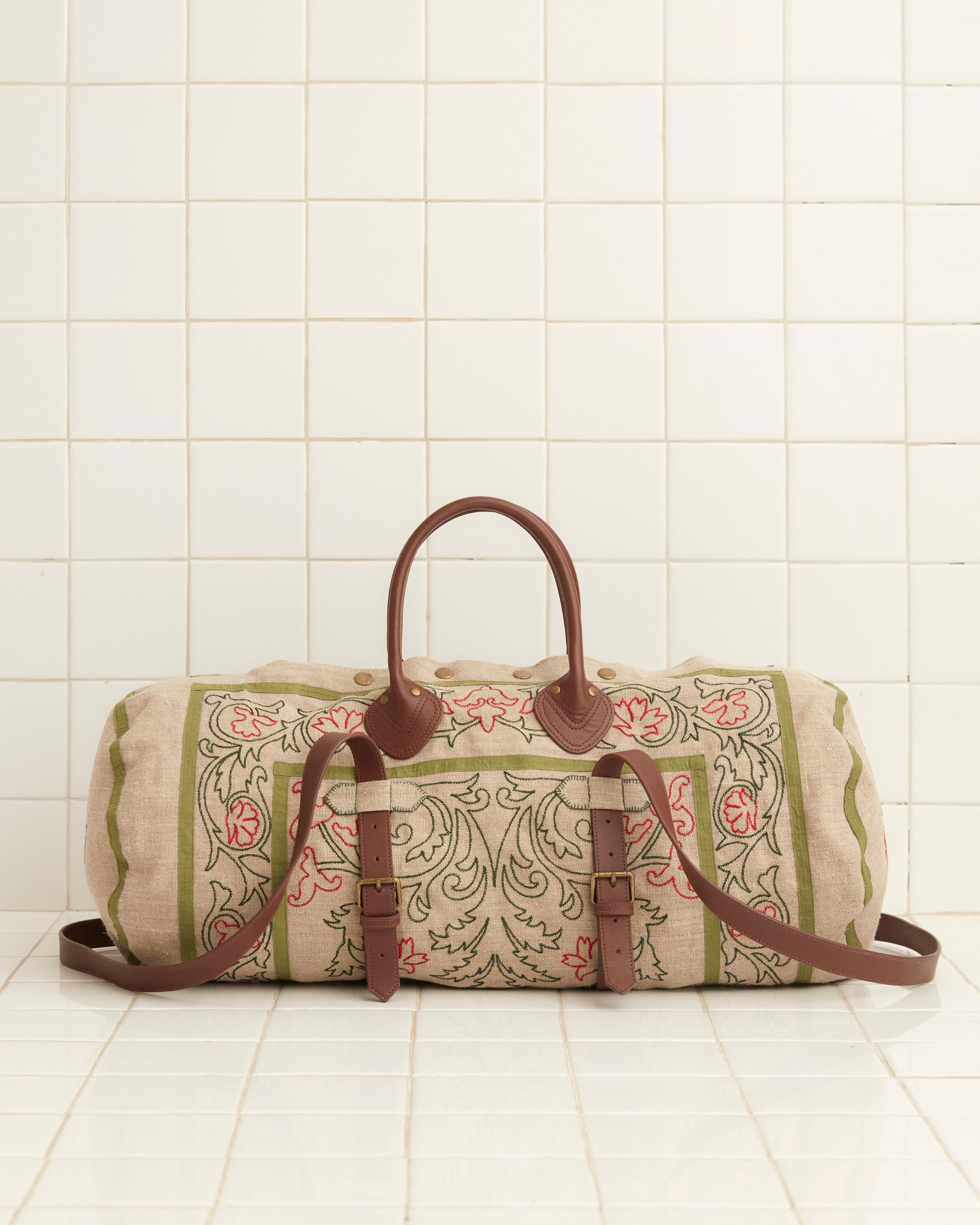 Embroidered Trumpetflower Duffle Bag – BODE