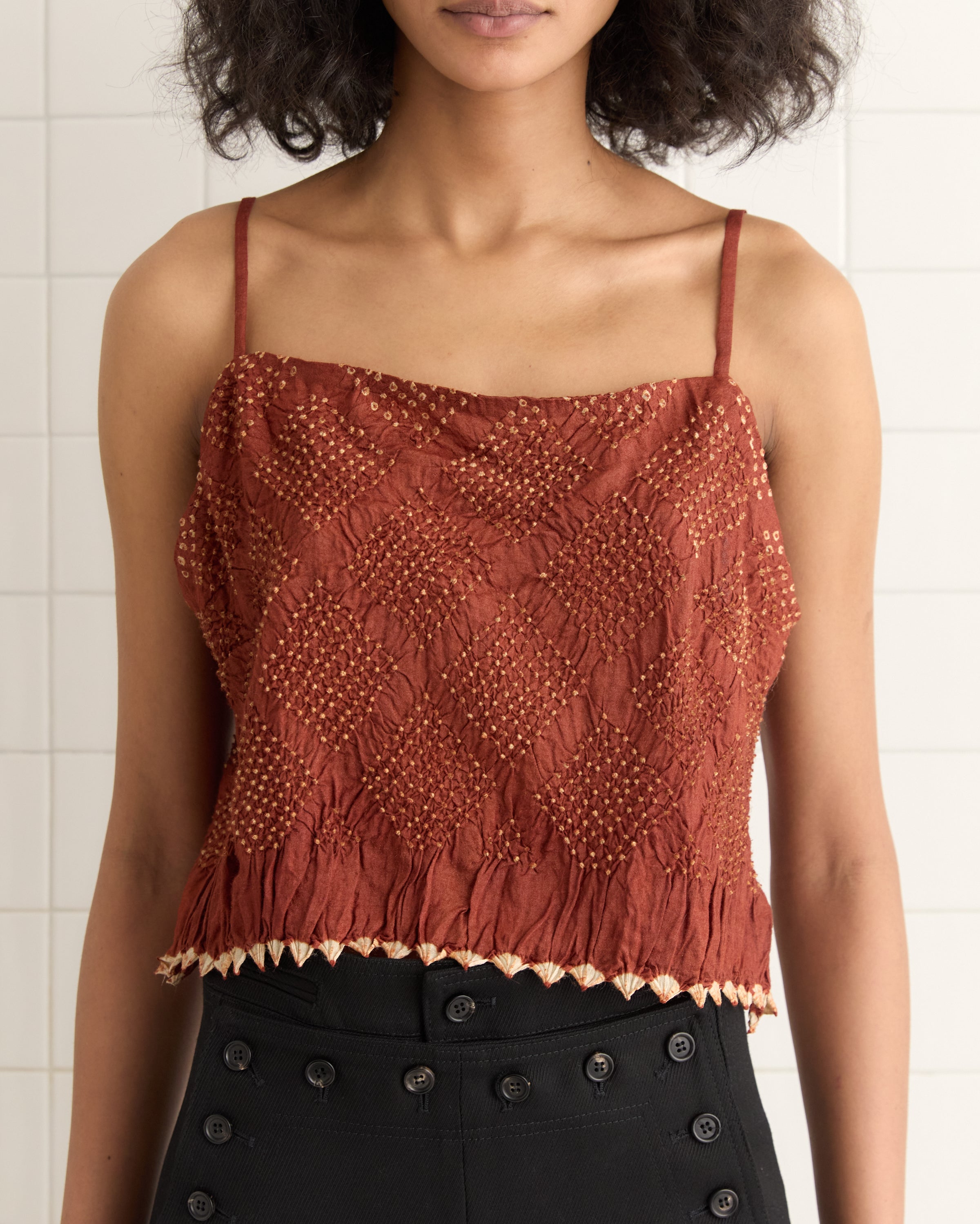 Flecked Diamond Tank - XS – BODE