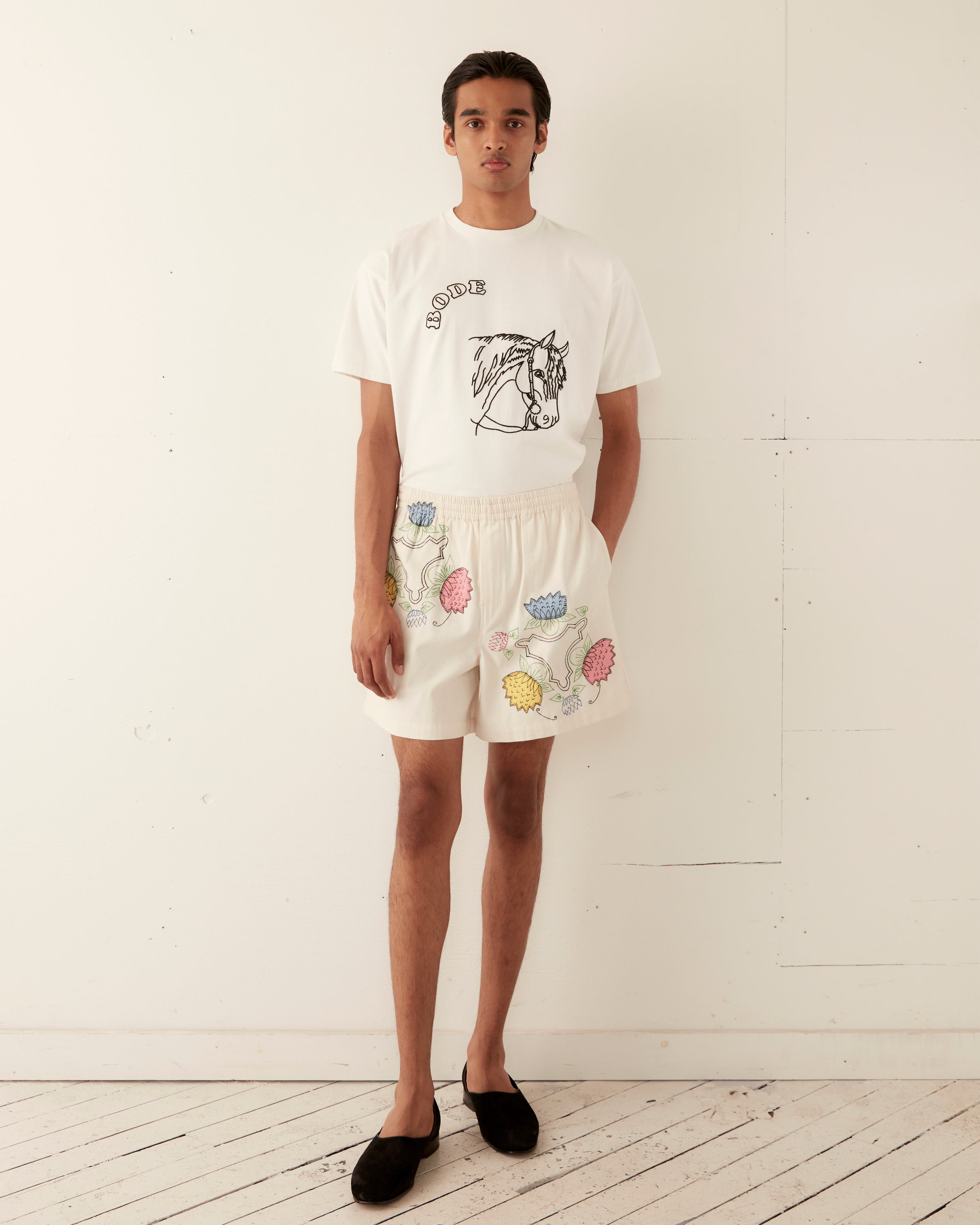 Patchwork Lotus Shorts – BODE