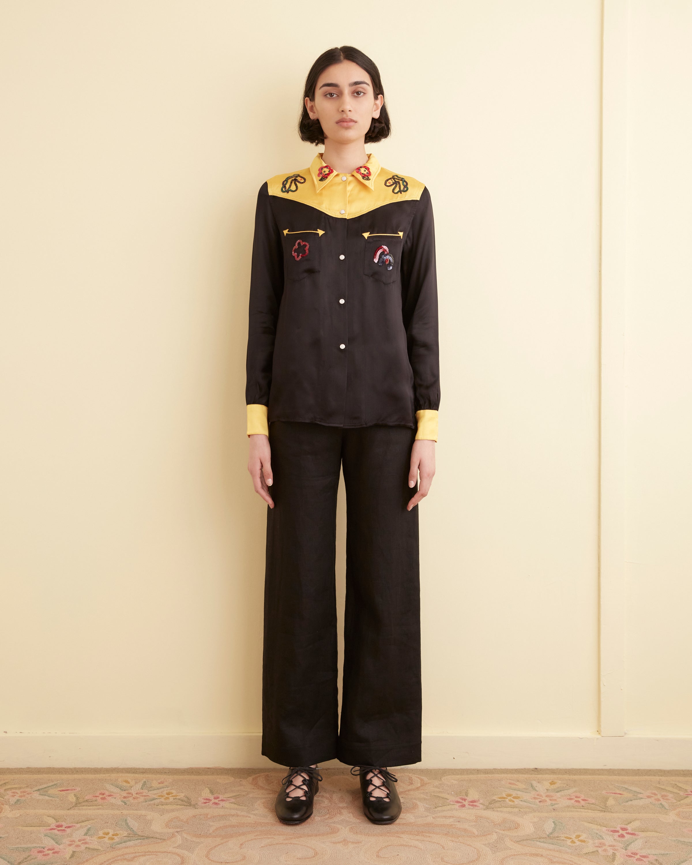 Sequin Rodeo Shirt - Gold/Black – BODE