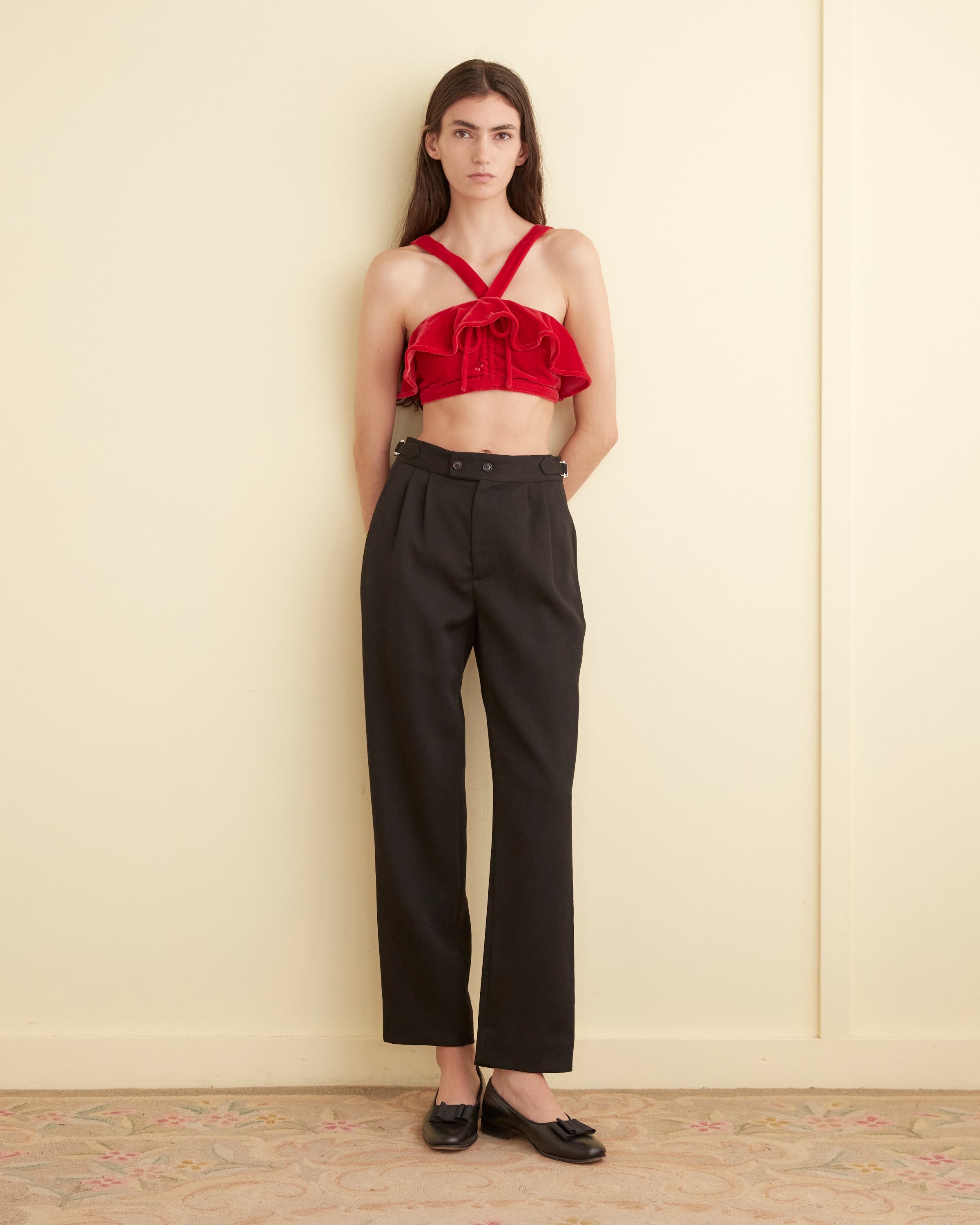 Velvet Ruffle Bra – BODE