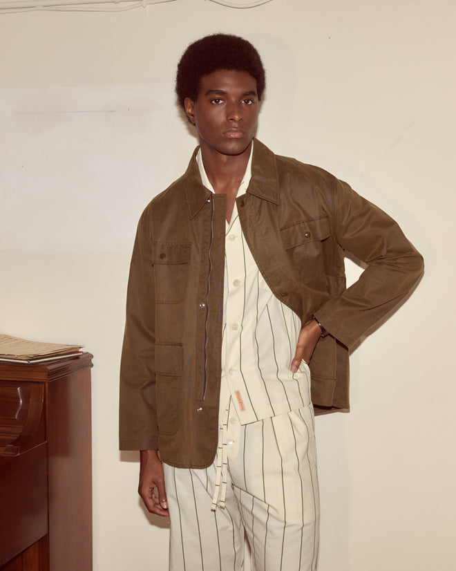 Waxed Hunting Jacket - Brown – BODE