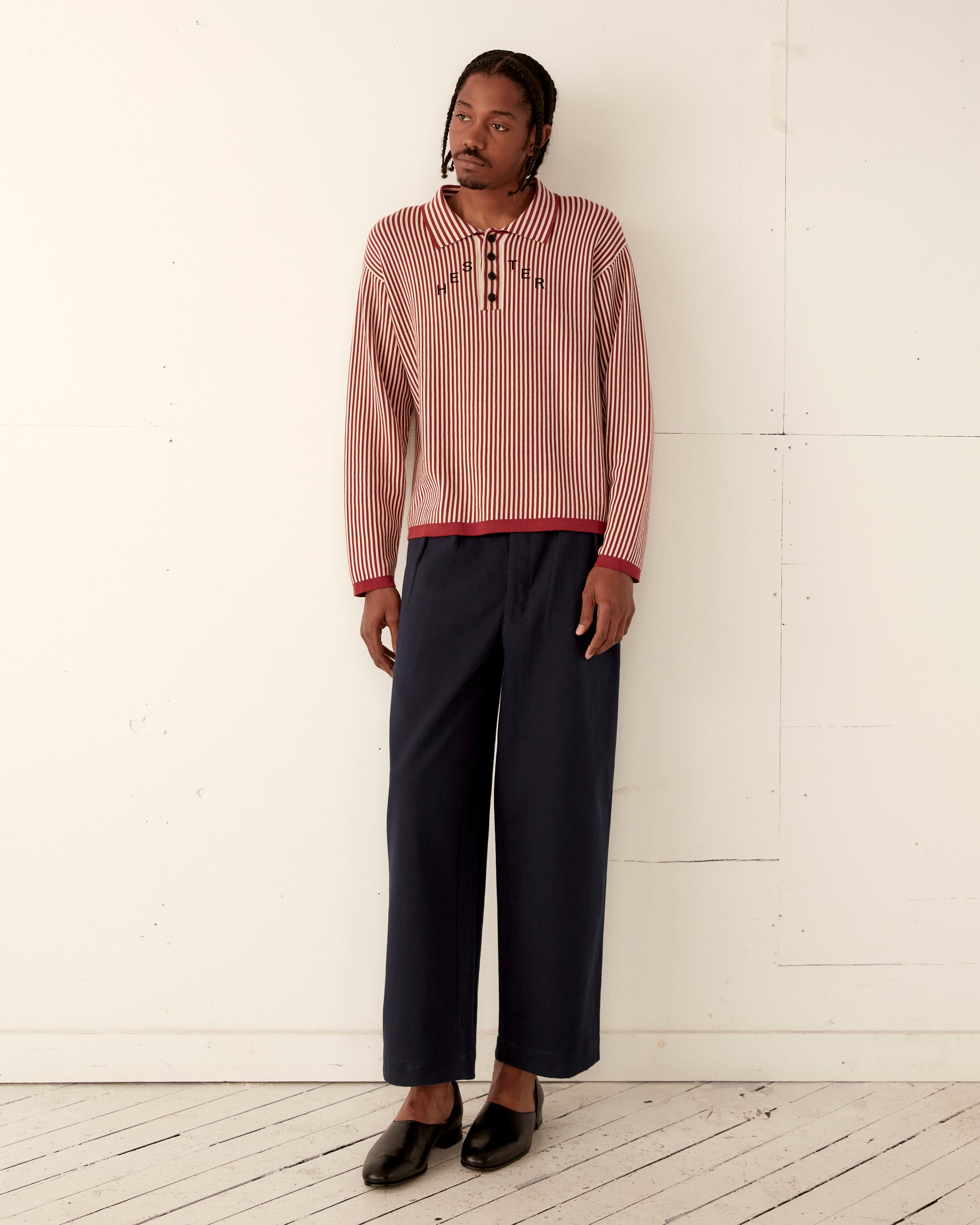 Hester Street Polo - Red/Cream – BODE