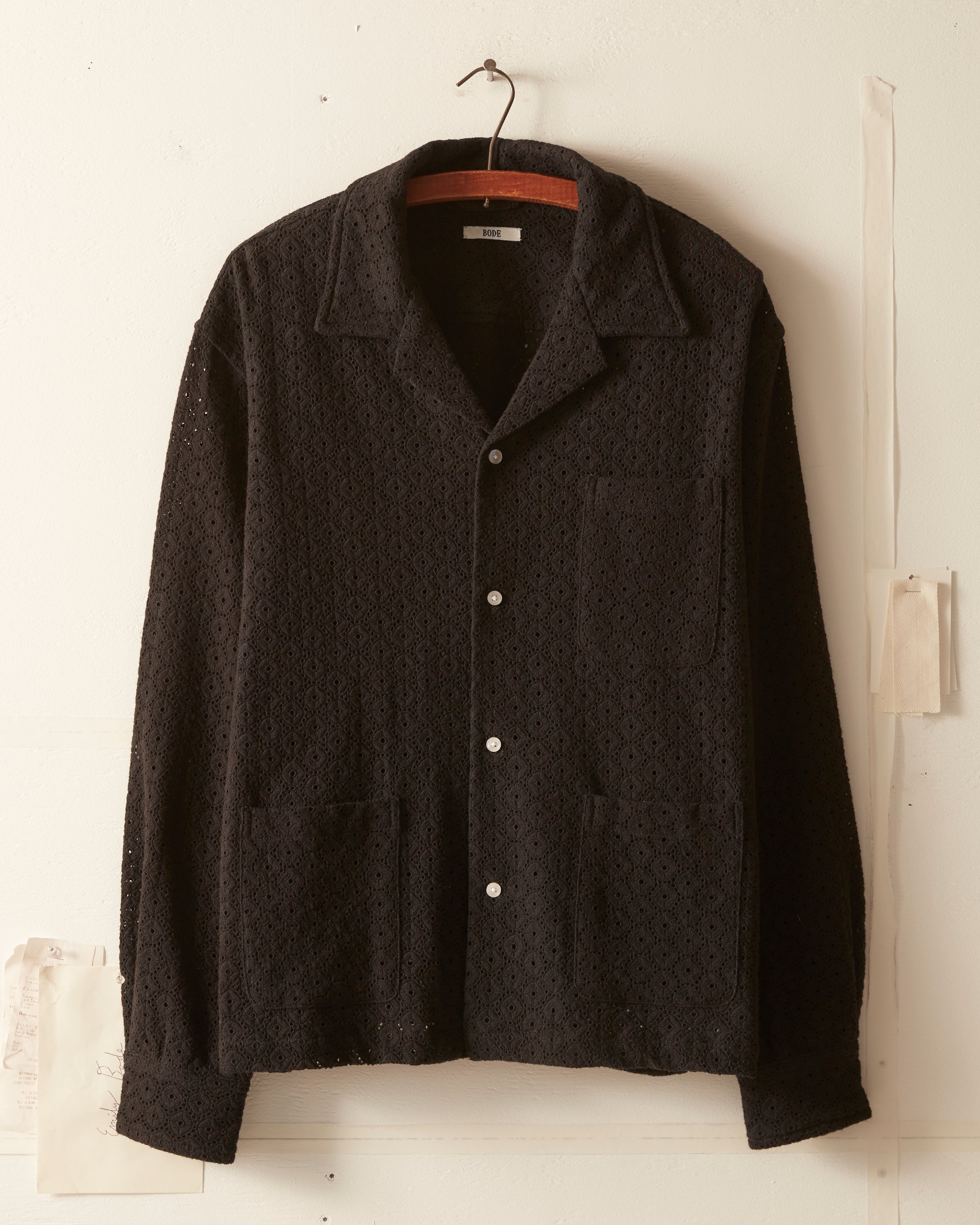 Geo Lace Overshirt - Black – BODE